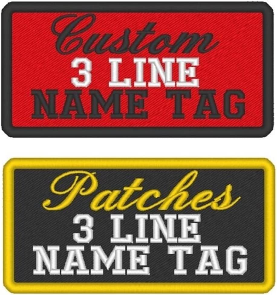 Embroidered Name Biker Outlaw 3 Line Sew on Patch 4" x 2" (A) - Walmart.com