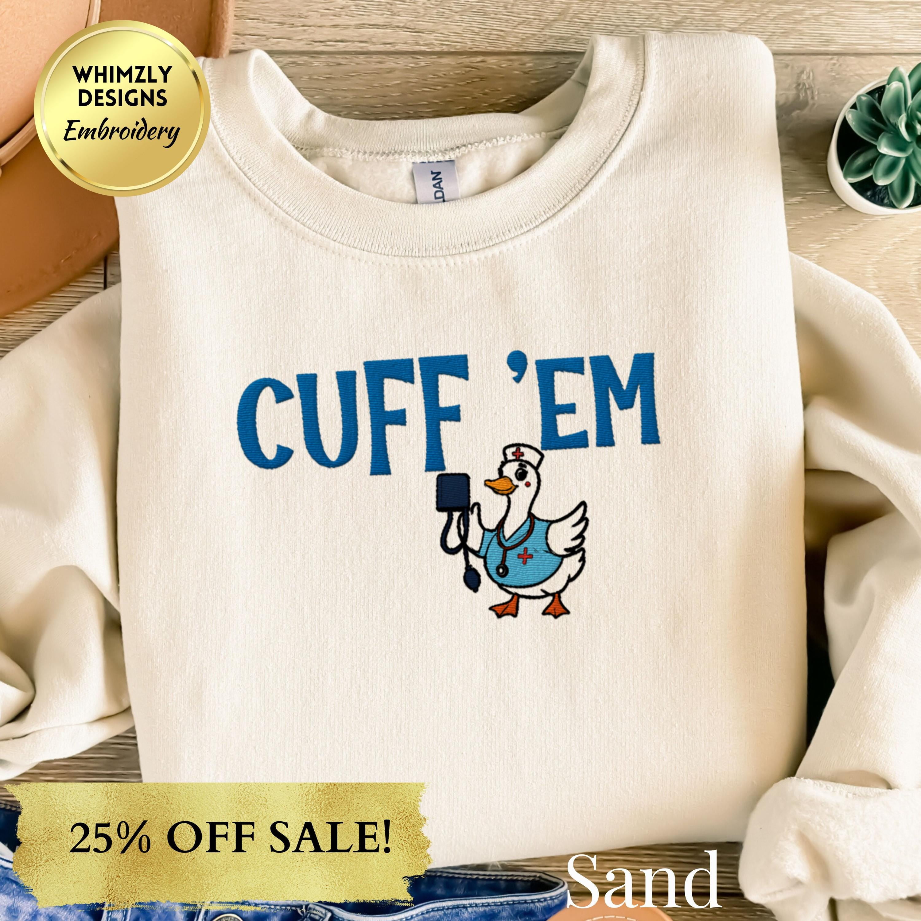 Embroidered Nurse Sweatshirt Goose Sweatshirt Nursing Student ...