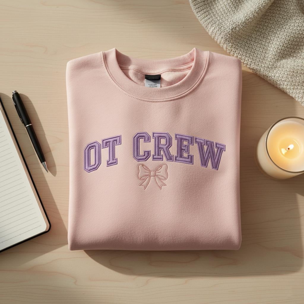 Embroidered OT Crew Sweatshirt, Occupational Therapy Gift, Physical ...