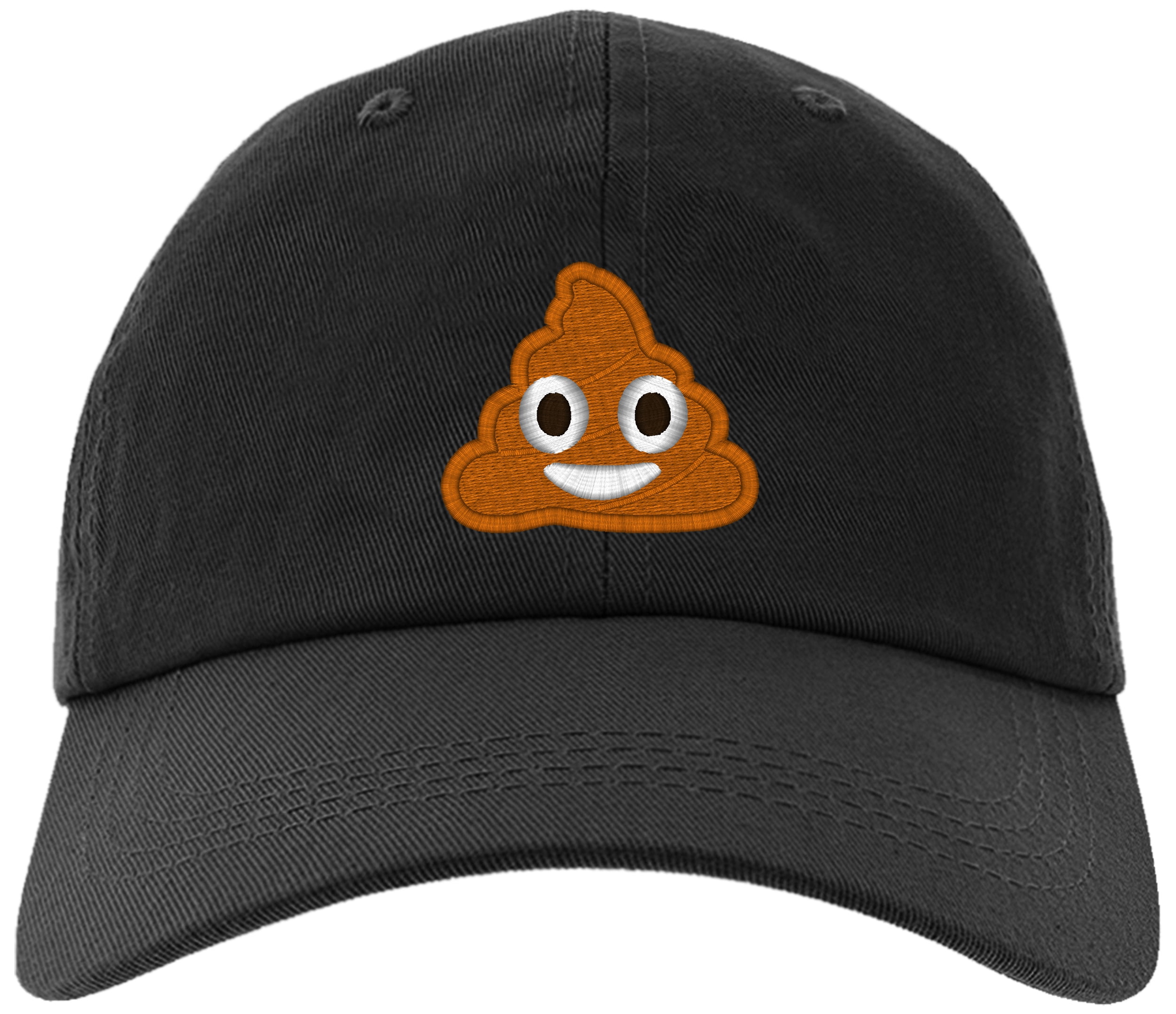 Embroidered POOP Face Text Image Logo, Adjustable Baseball Cap-EM-0035 ...