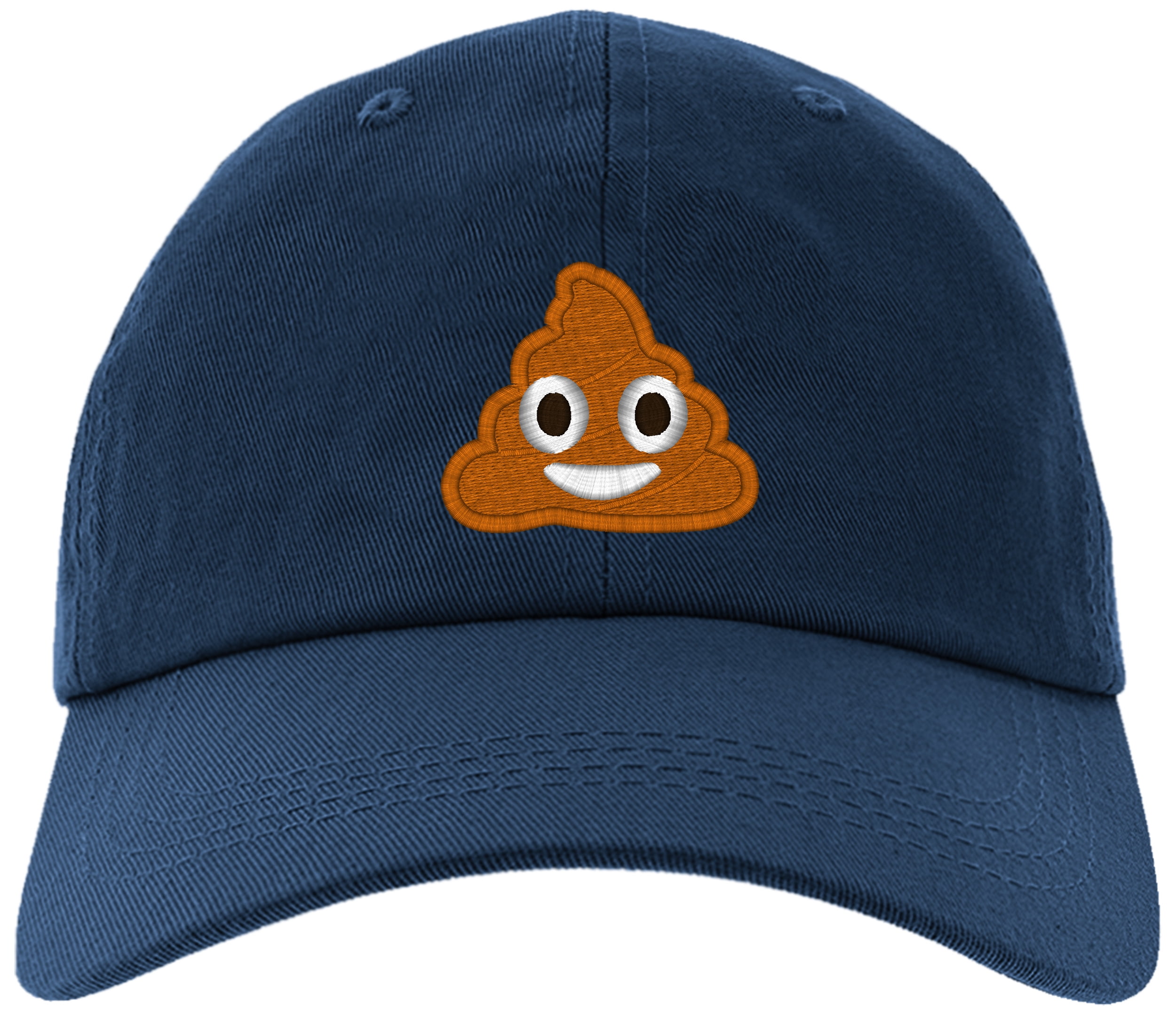 Embroidered POOP Face Text Image Logo, Adjustable Baseball Cap-EM-0035 ...