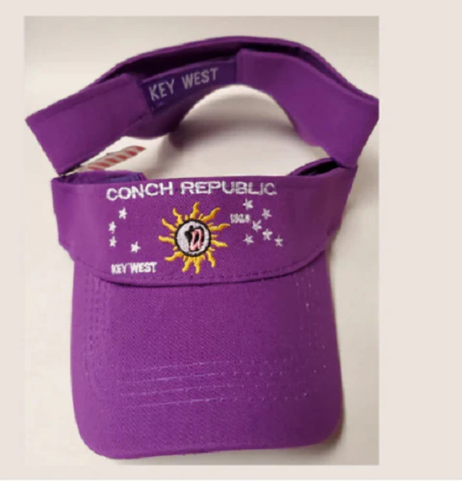 Embroidered PURPLE Florida Key West Conch Republic Visor - Walmart.com