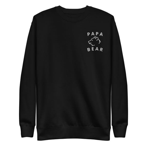 Embroidered Papa Bear Sweatshirt - Cozy Dad Gift, Fatherhood Crewneck ...
