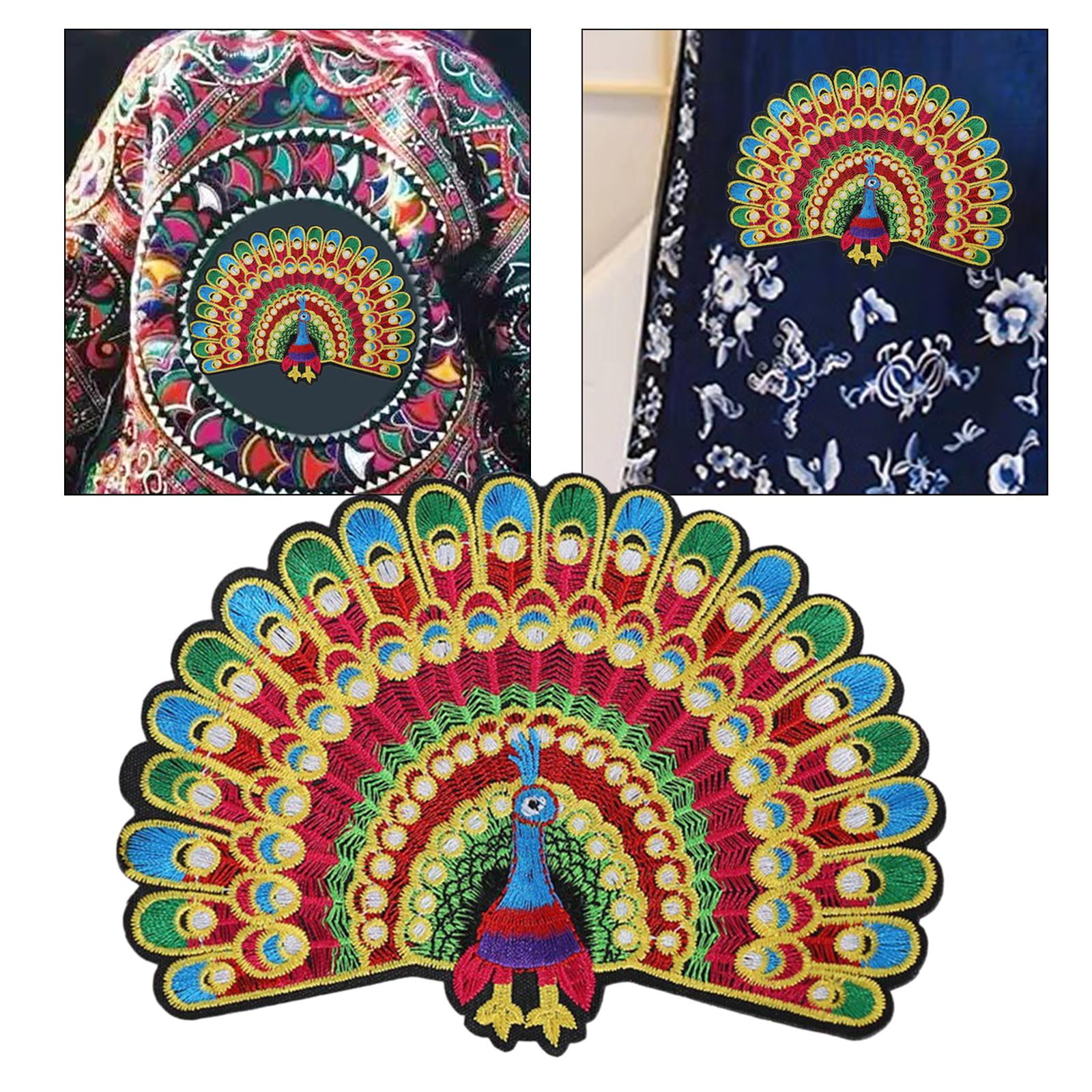 Embroidered Patches, Peacock Patches Craft Repair Clothing Embellishment, Sew on/Iron on ...