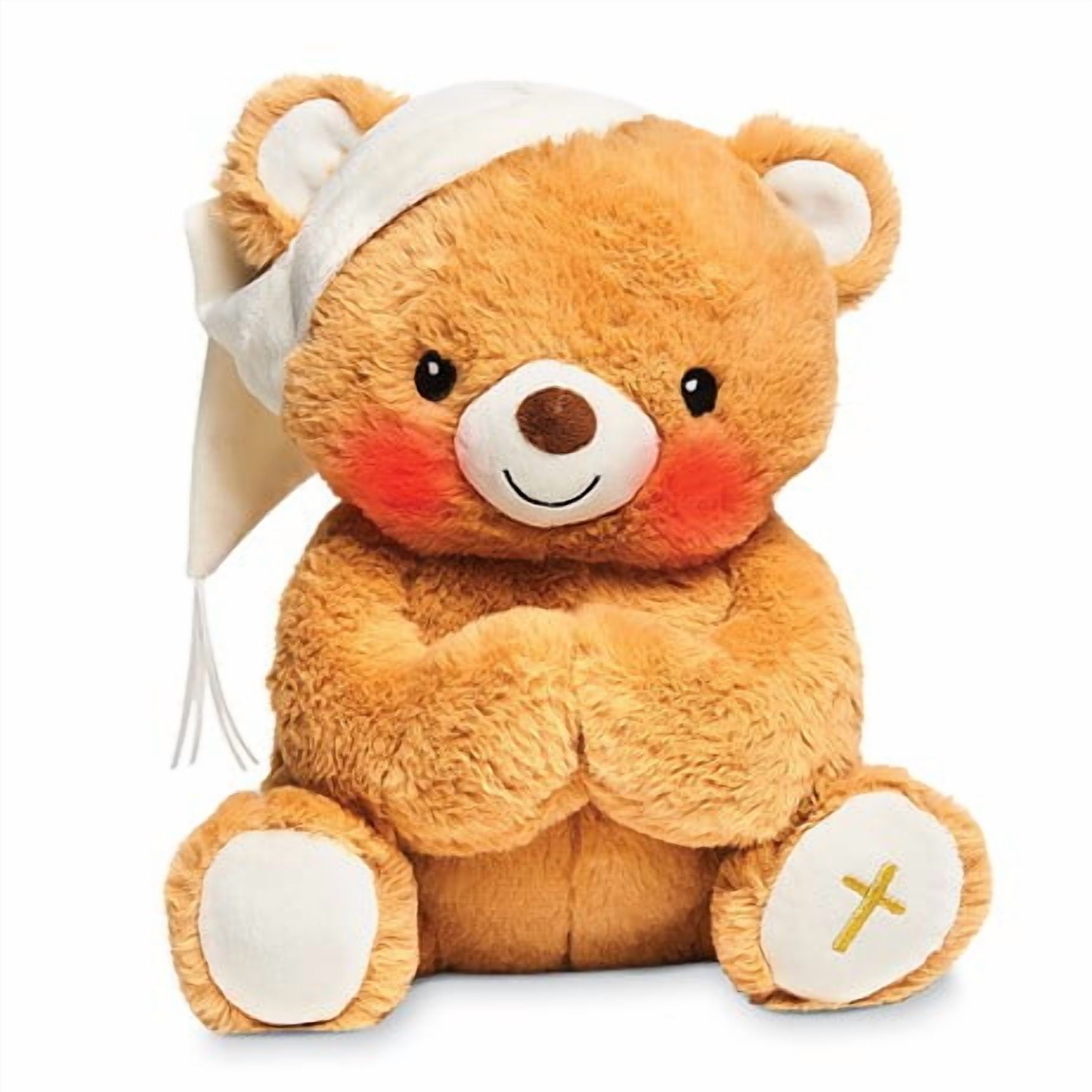 Embroidered Paws for Prayer Musical Plush Bear - Walmart.com