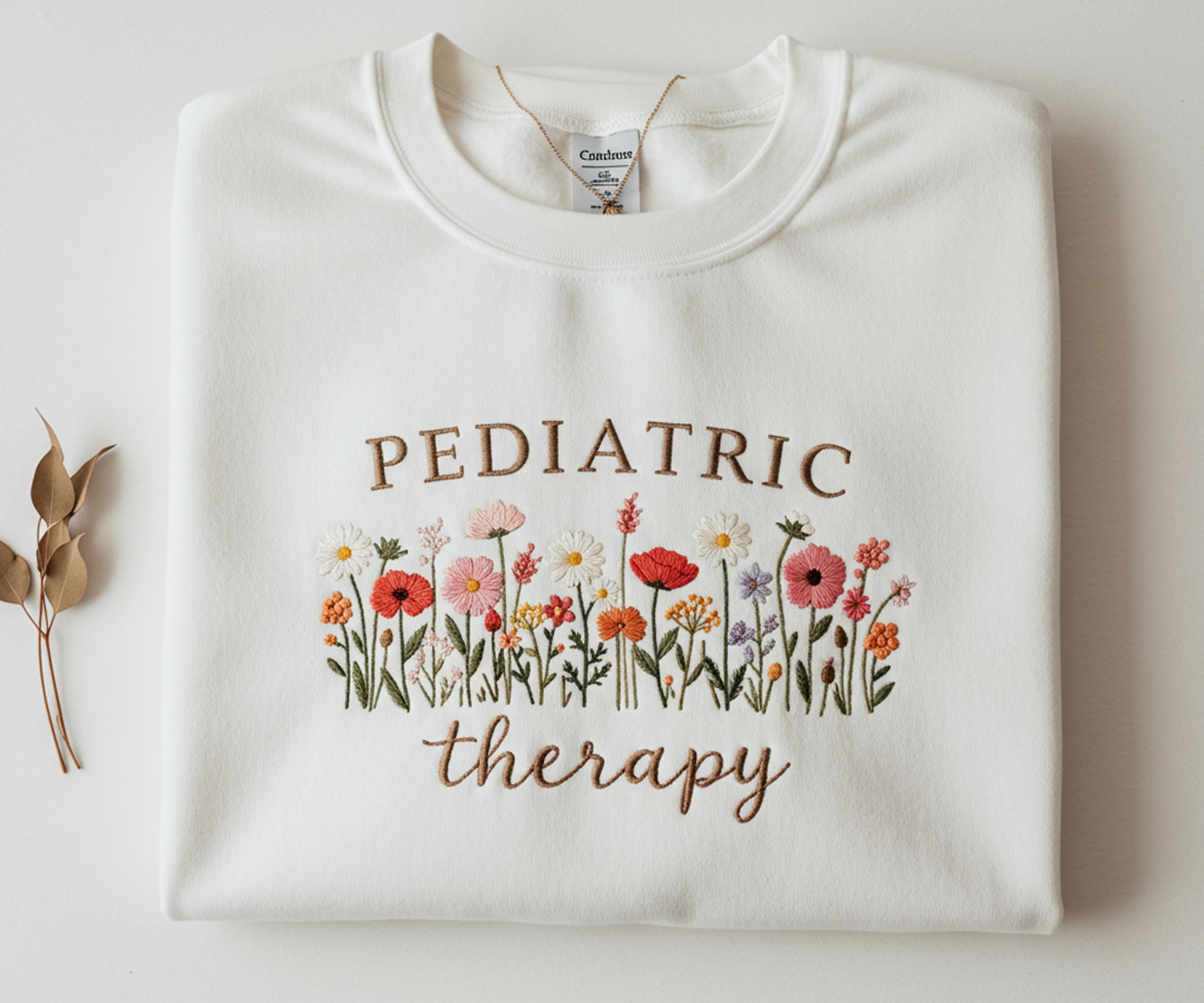Embroidered Pediatric Nurse Shirt Gift | Cute Pediatrics T-Shirt for ...