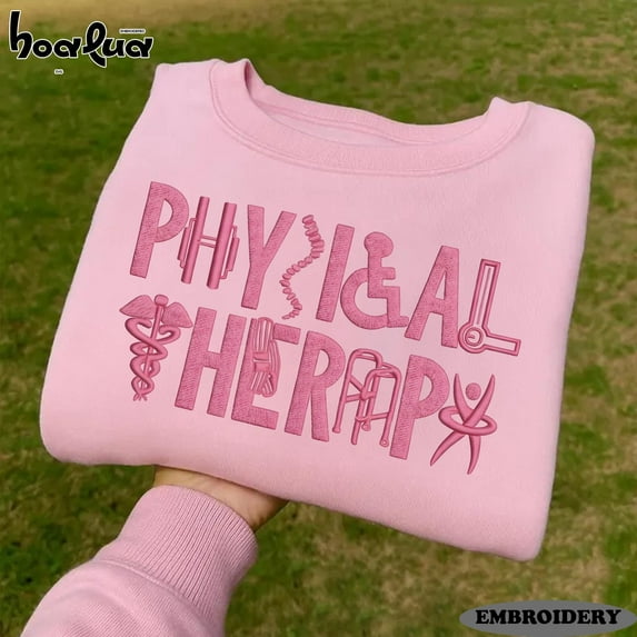 Embroidered Physical Therapy Sweatshirt, PT Gift for Therapist or ...