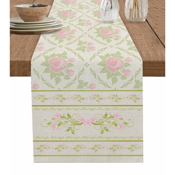 Embroidered Plant Pastoral Style Table Runner Wedding r Table Cover ...