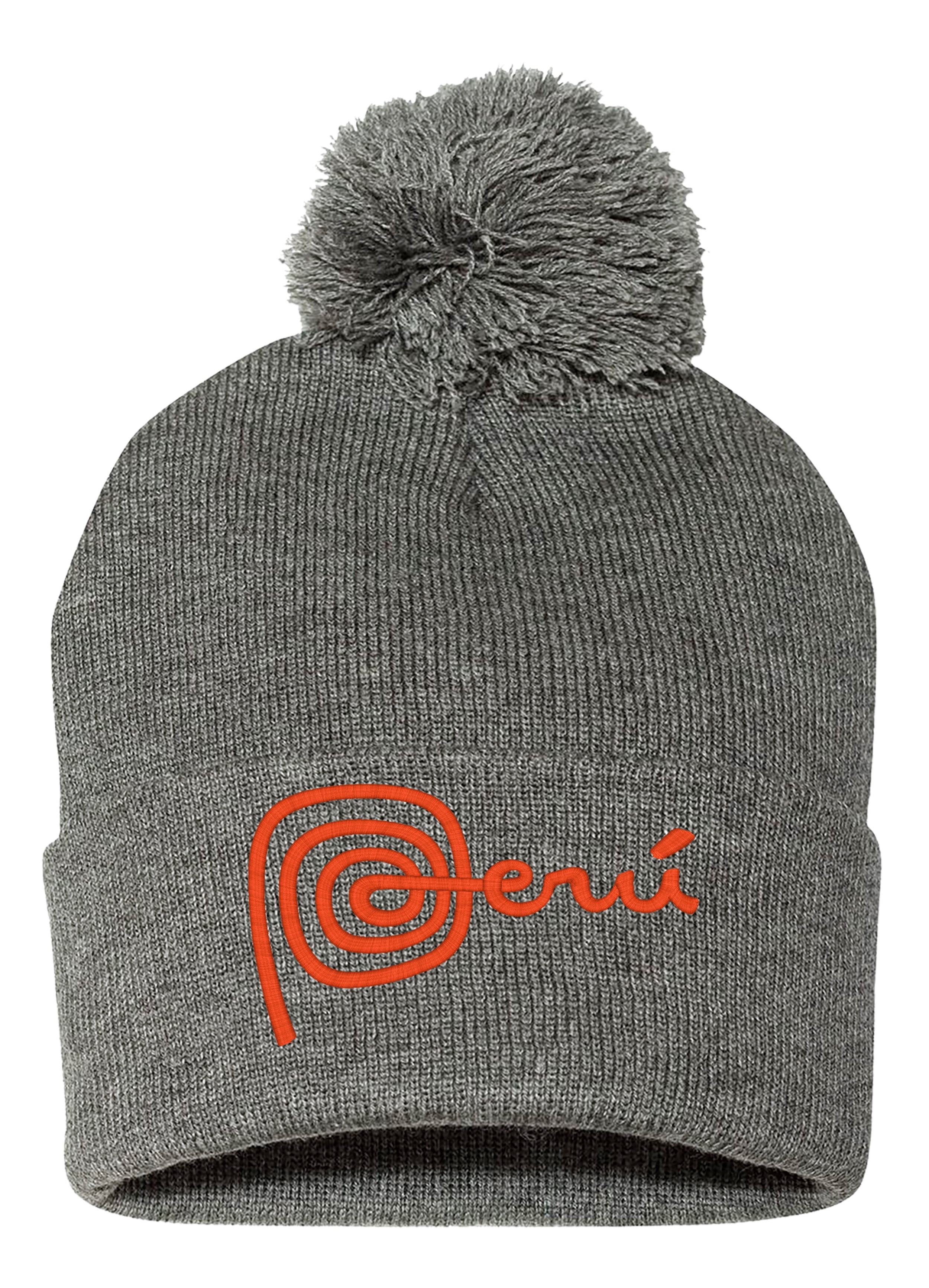 Embroidered Pom Pom PERU National Logo-EM-0037-Gray - Walmart.com