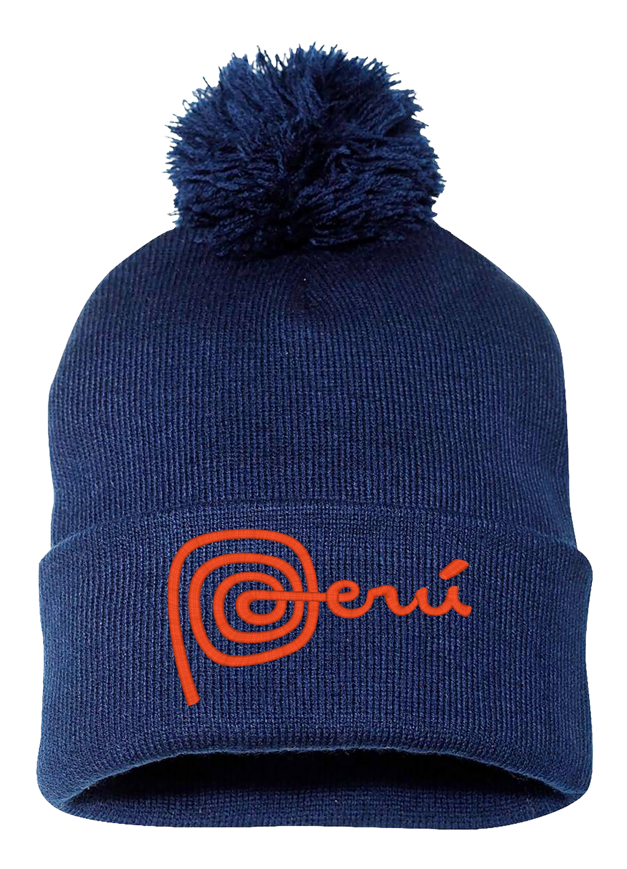 Embroidered Pom Pom PERU National Logo-EM-0037-Navy - Walmart.com
