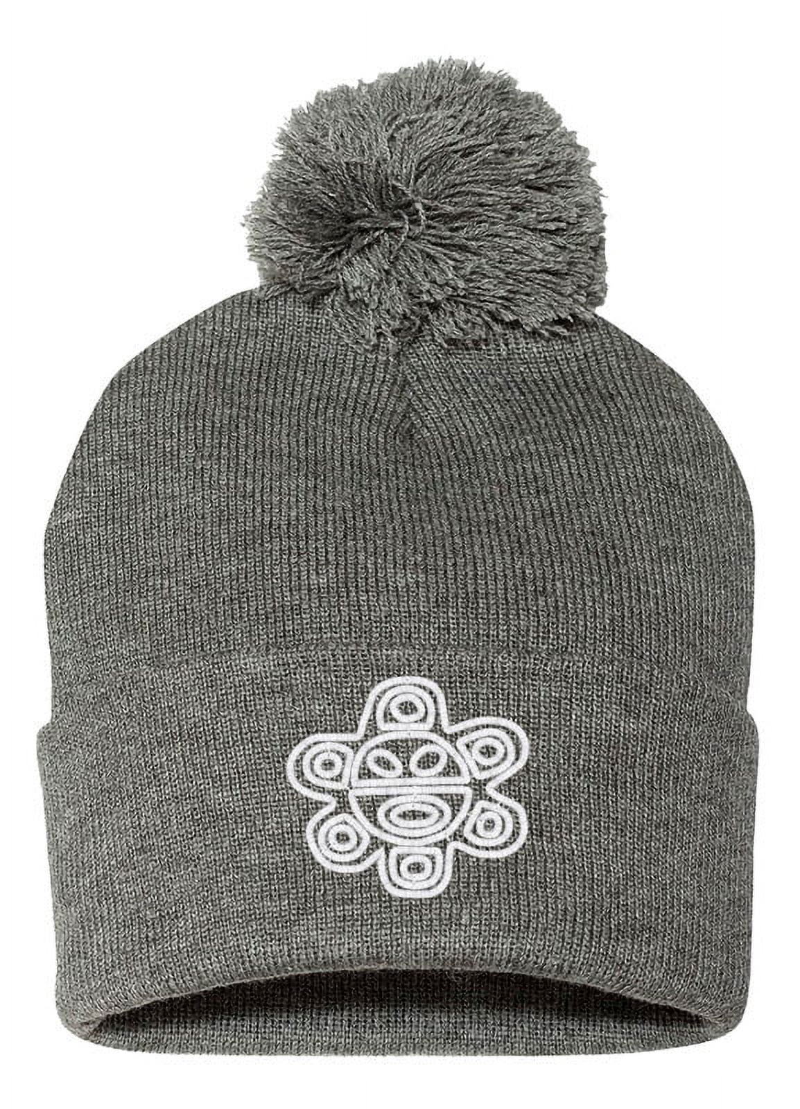 Embroidered Pom Pom Puerto Rican Taino SUN Logo-EM-0033-Gray - Walmart.com