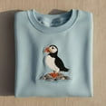 Embroidered Puffin Sweatshirt, Cute Atlantic Bird Crewneck, Wildlife ...