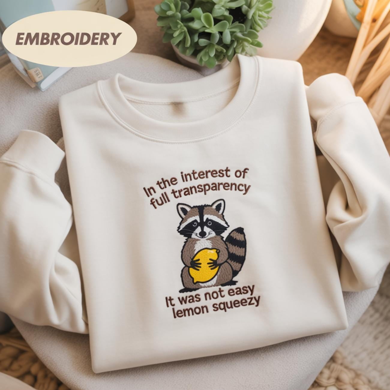 Embroidered Racoon Shirt, The Insterest Of Full Transparency ...