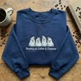 Embroidered "Running on Coffee & Chickens" Sweatshirt, Funny Chicken ...