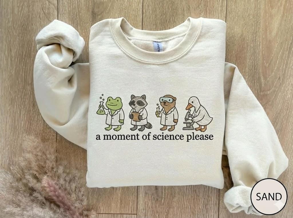 Embroidered Science Sweatshirt, Funny Biology Teacher Gift, Chemistry ...