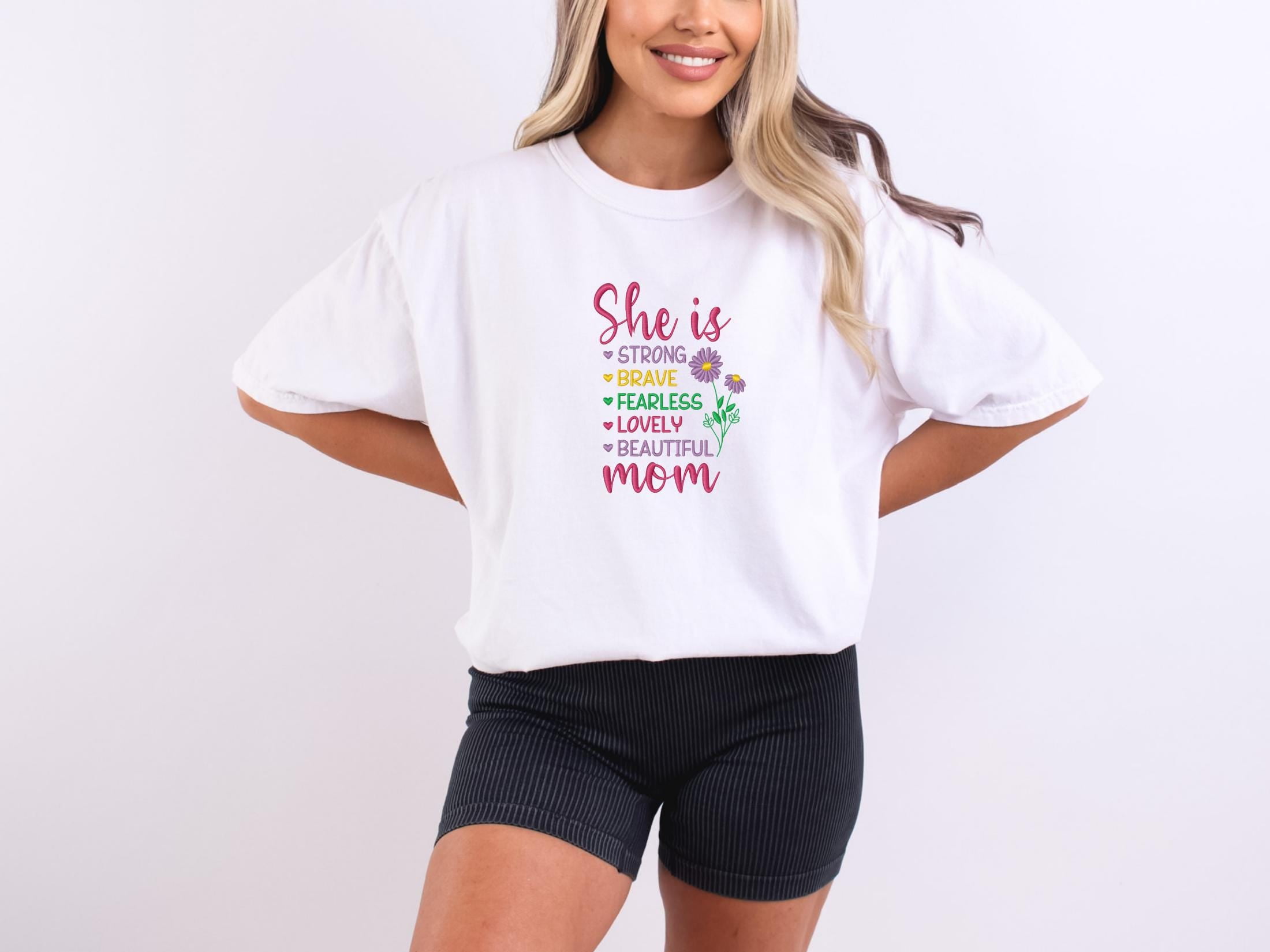 Embroidered She Is Mom Sweatshirt, Mama Sweat For Mothers Day, Gift ...