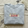 Embroidered Sheep Love Valentines Sweatshirt, Cute Lamb Couples Hoodie ...