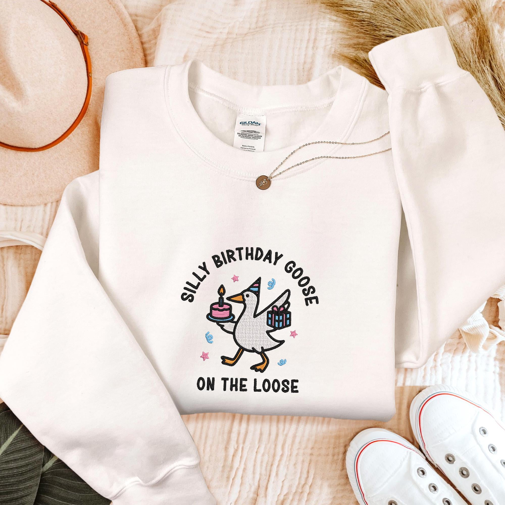 Embroidered Silly Goose Birthday Sweatshirt, Funny 30th Birthday Gift ...