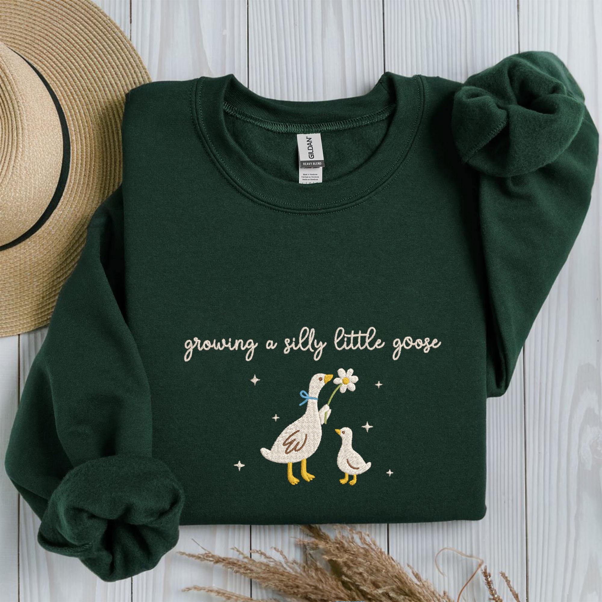 Embroidered Silly Goose Pregnancy Shirt, Pregnancy Announcement To ...