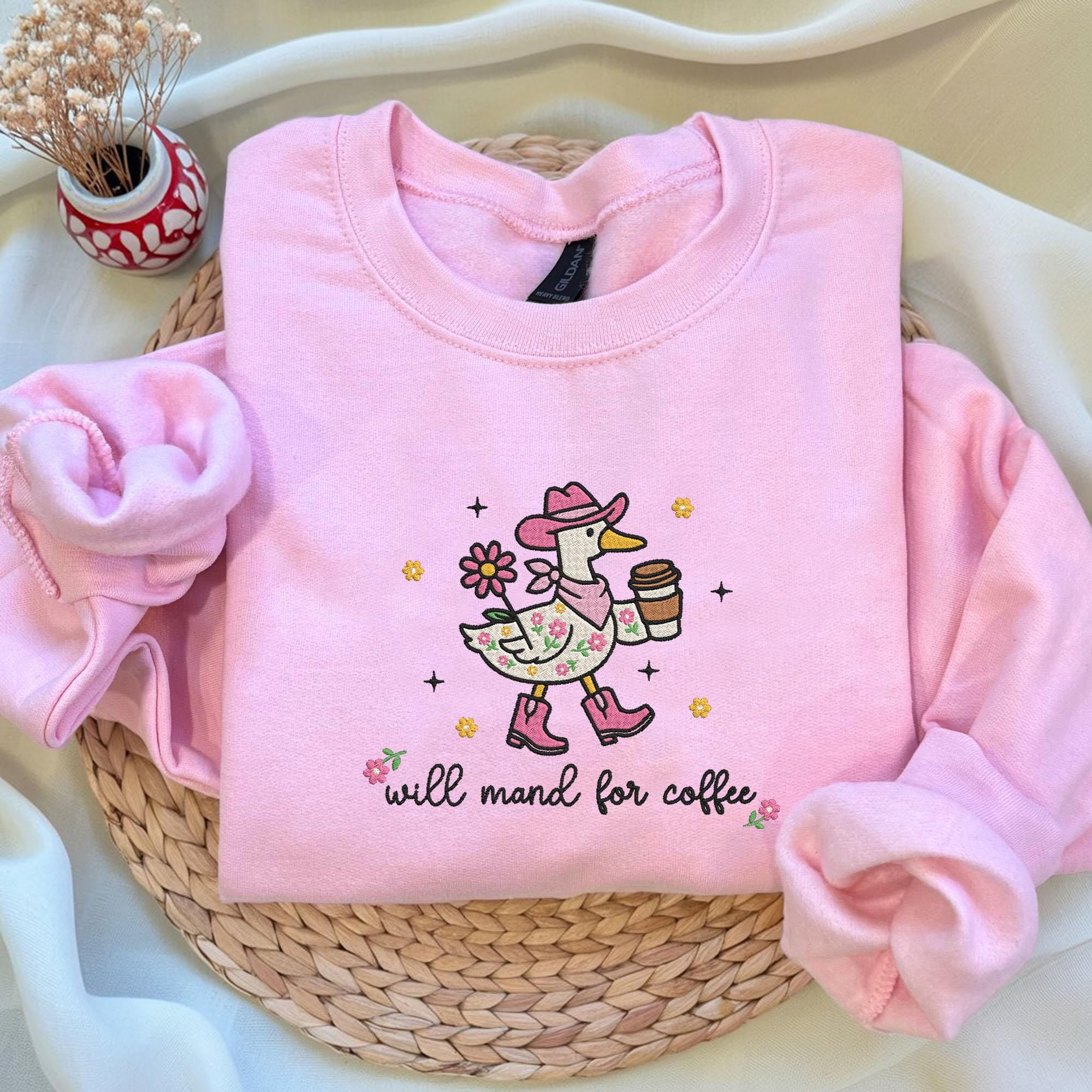 Embroidered Silly Goose RBT Sweatshirt, Floral Will Mand for Coffee for ABA Therapy, Bcba Shirt ...