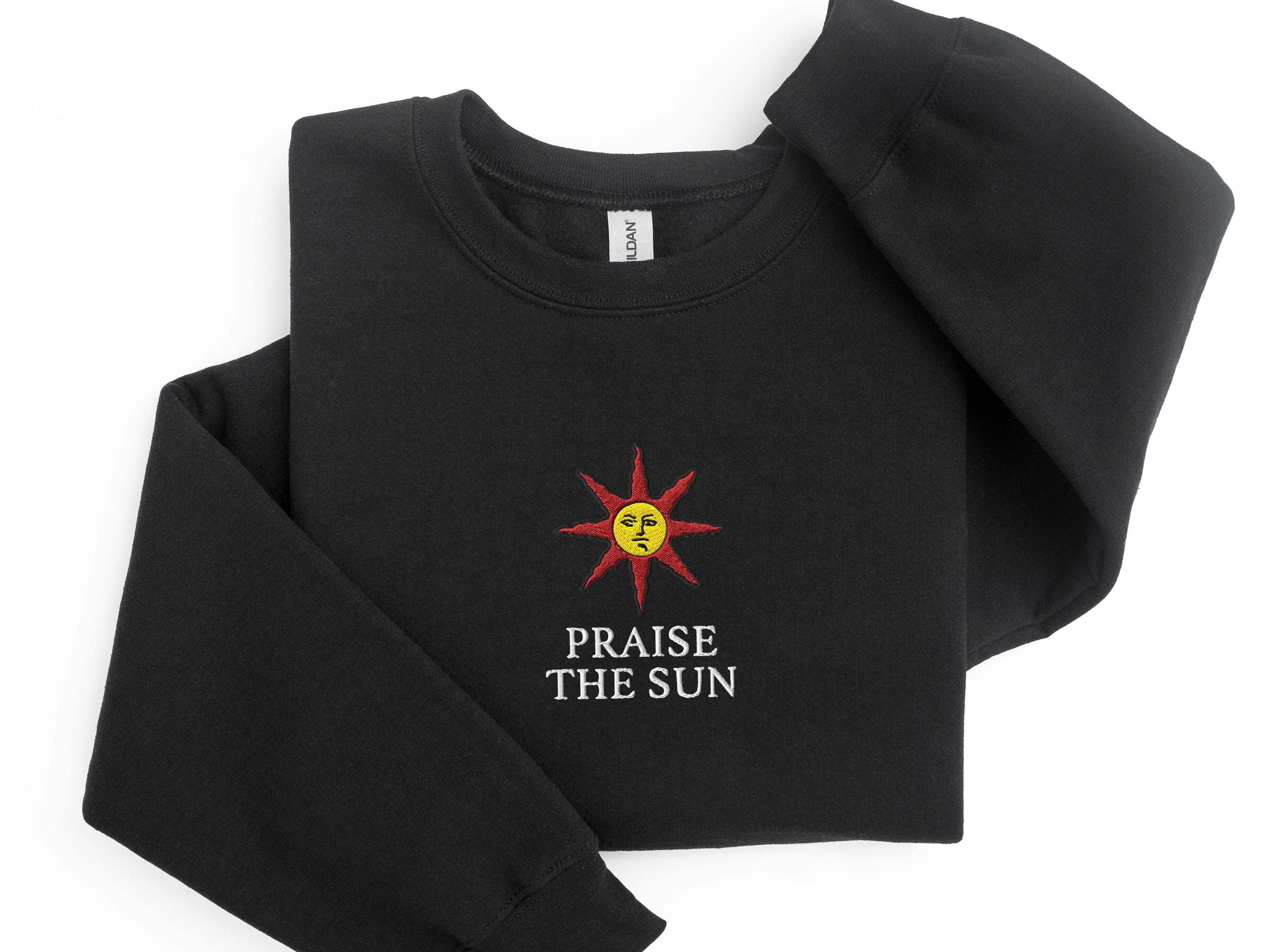 Embroidered Solaire Sweatshirt Praise the sun sweater Dark souls ...