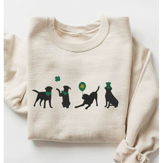 Embroidered St Patricks Day Labrador Retriever Sweatshirt, St Pattys ...