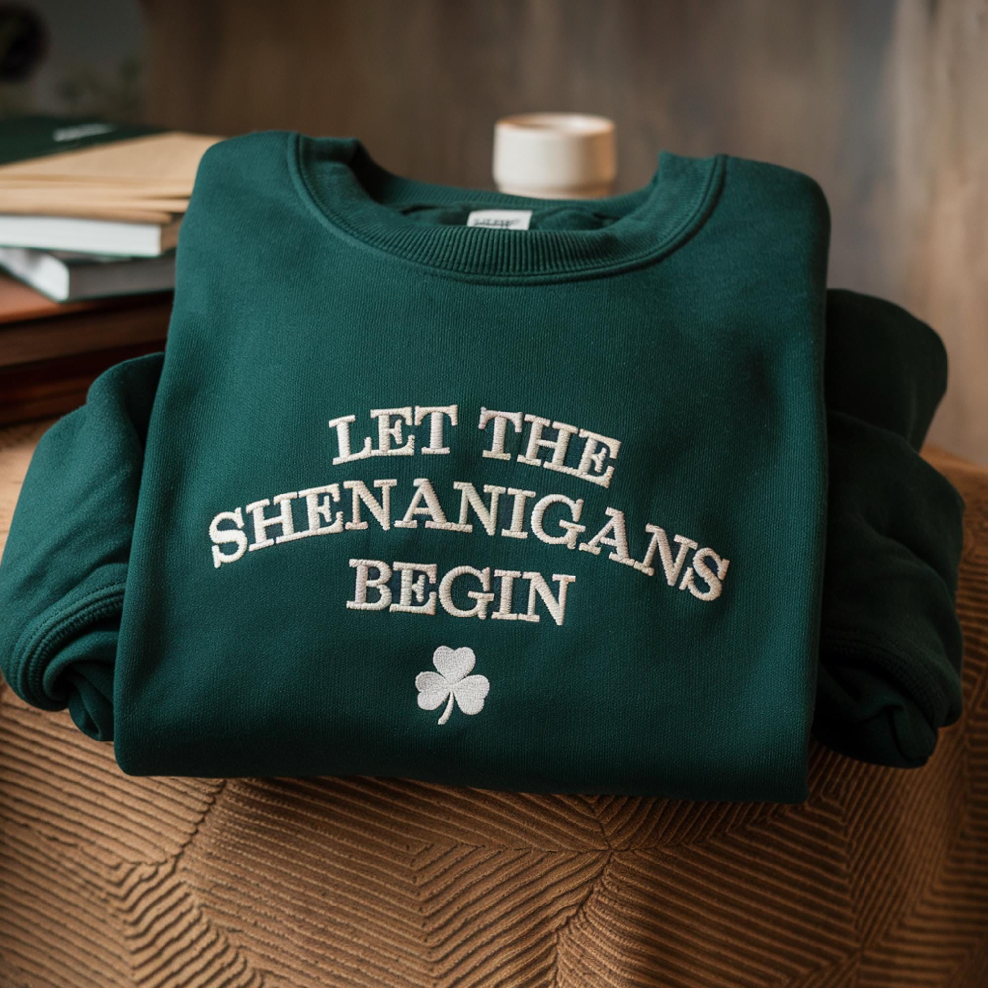 Embroidered St Patricks Day Sweatshirt, Funny Irish Party Shirt ...