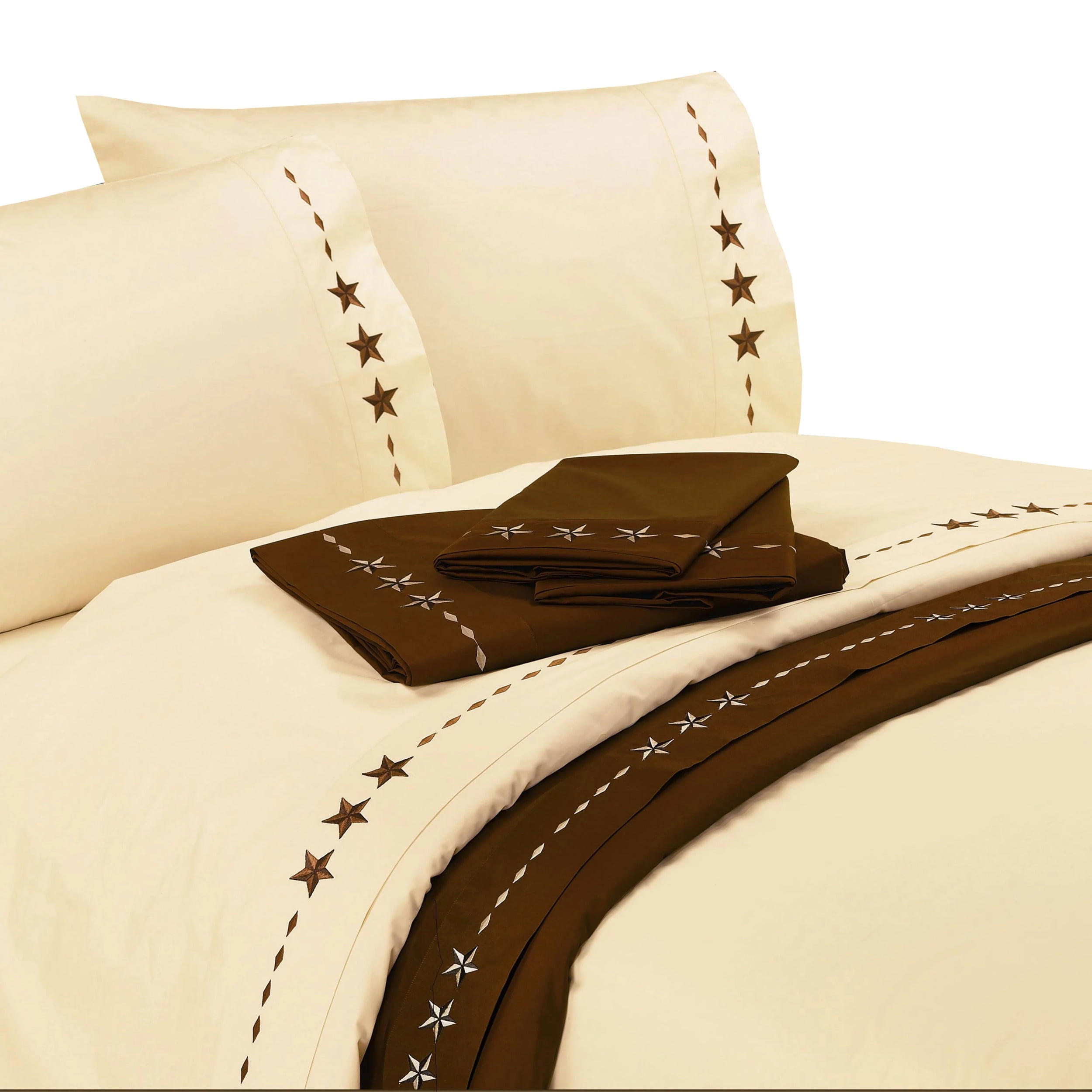 Embroidered Star Sheet Set by HiEnd Accents - Walmart.com