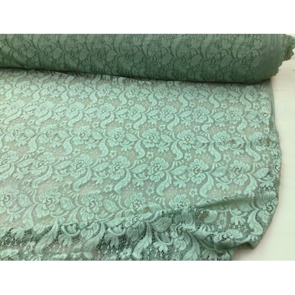 Embroidered Stretch Lace Apparel Fabric Sheer Floral Persian Pink AA315 ...
