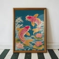 Embroidered Style Japanese Koi Fish Elegant Inspired, Unframed Poster ...