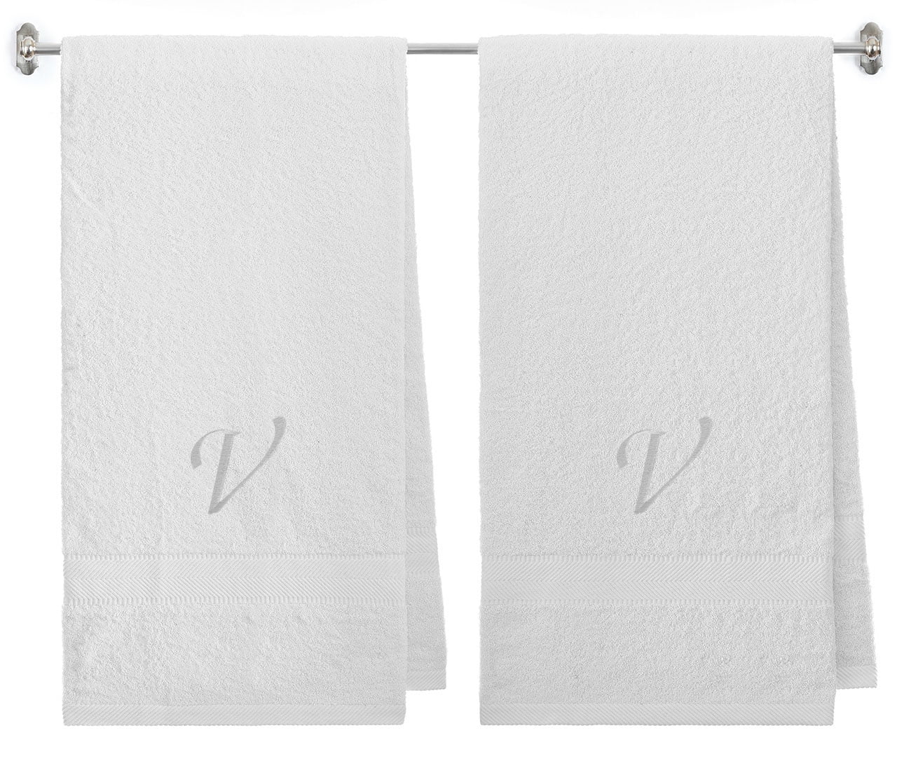 Embroidered Terry Cotton Bath Towel for Bath, Shower, Cover up Towel ...