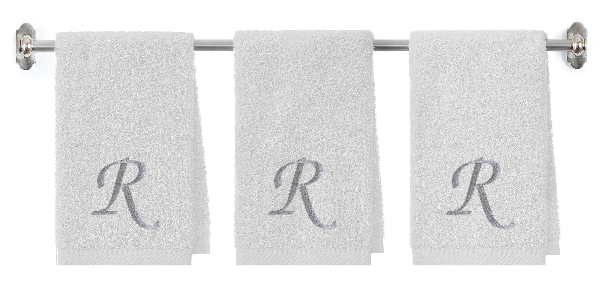 Embroidered Terry Cotton Hand Towel for Bathroom and Kitchen - Spa ...