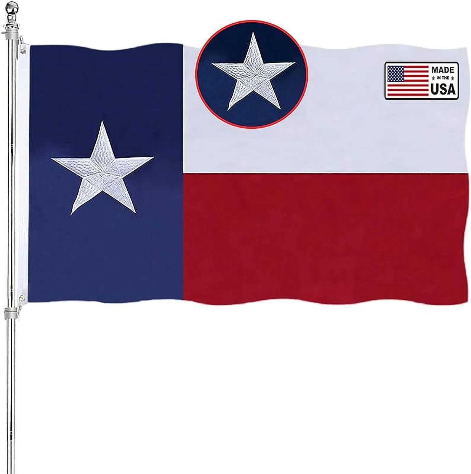 Embroidered Texas Flags 4x6 Outdoor - TX Texas State Flags Embroidered ...