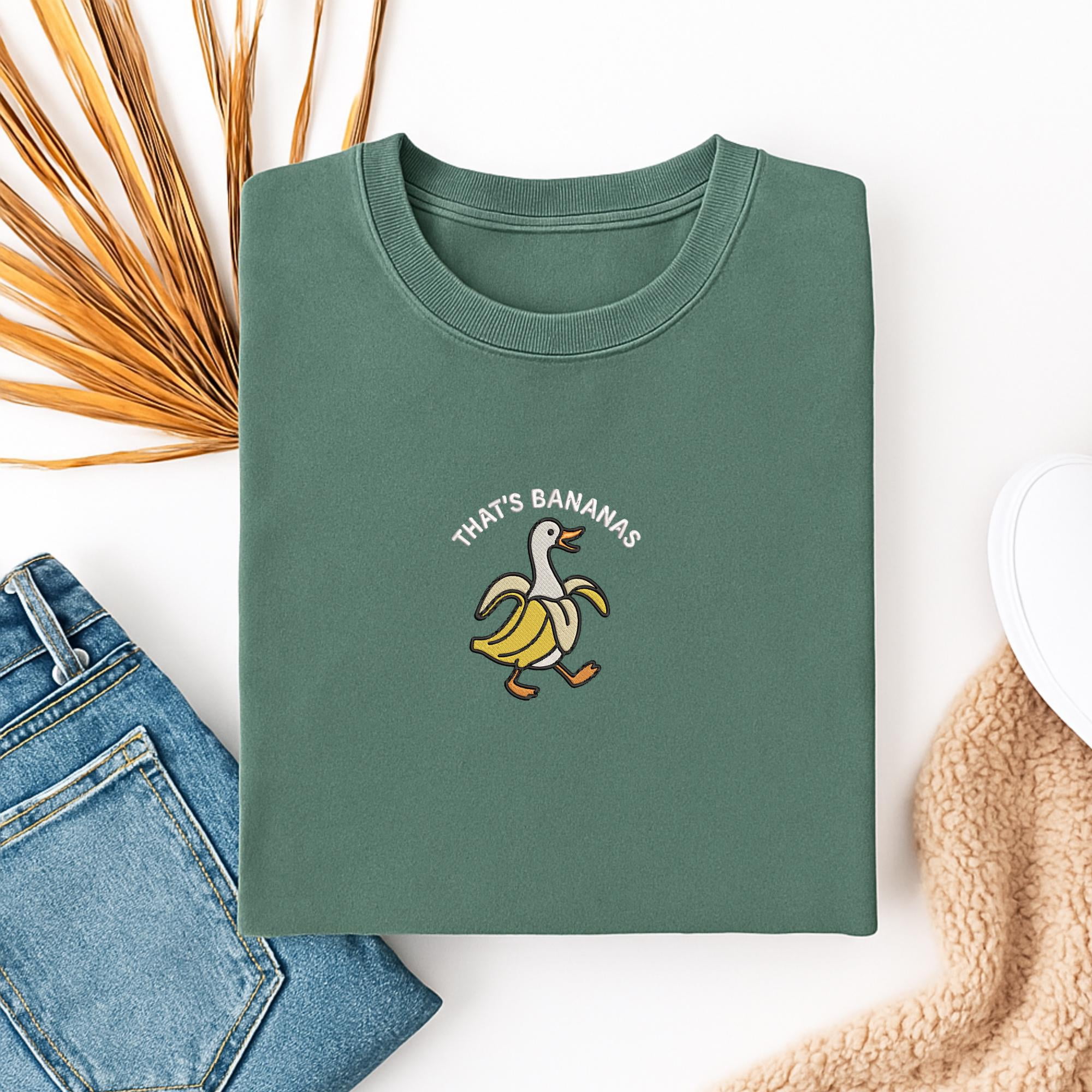 Embroidered That’s Bananas Shirt – Funny Goose Lover Tee, One Silly ...
