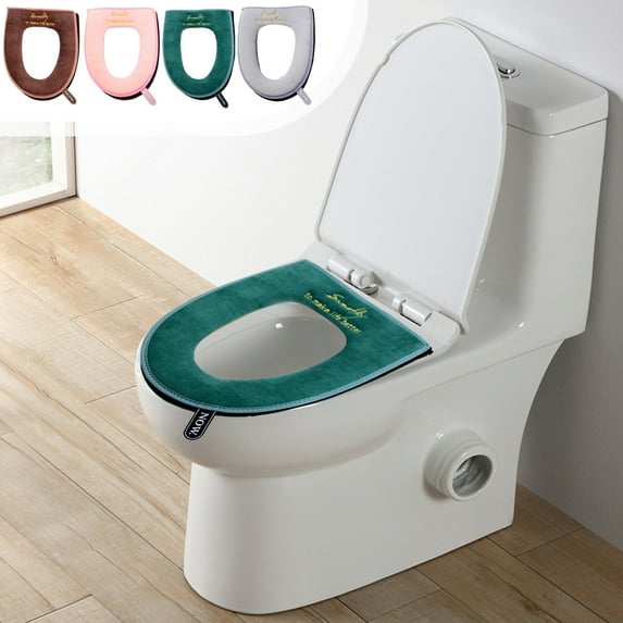 Embroidered Toilet Seat Cover, Zipper Model Household Sitting Pad, Cute ...