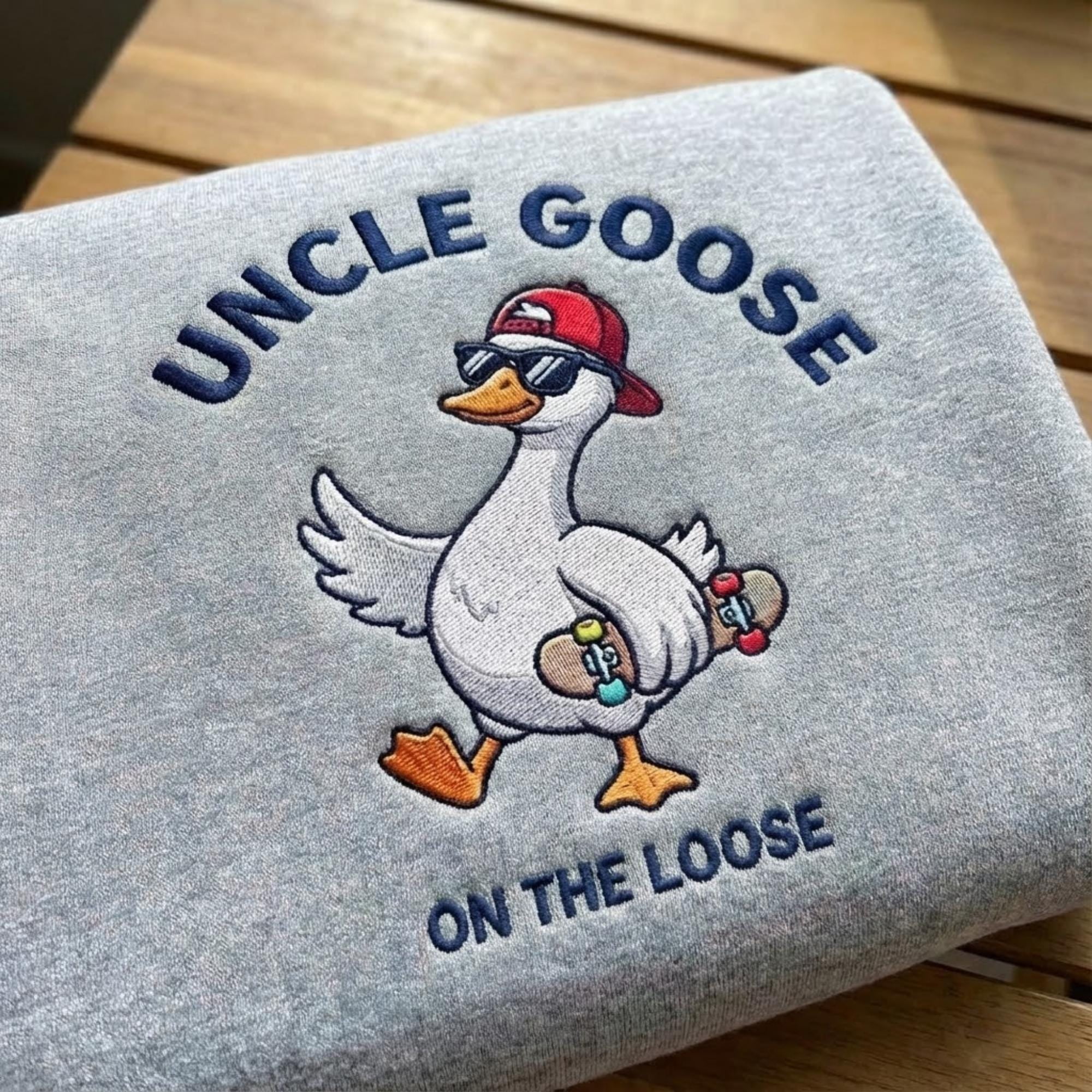Embroidered Uncle Silly Goose Shirt, Cool Uncle Club Shirt, Goose Lover ...