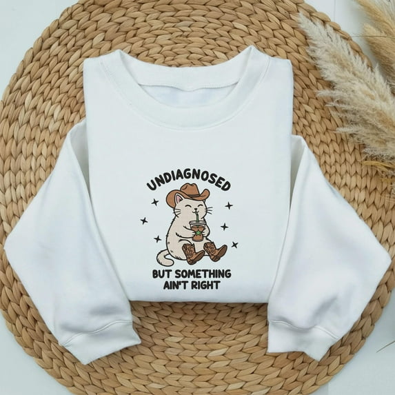 Embroidered Undiagnosed But Something Ain't Right Shirt, Funny Cowboy ...