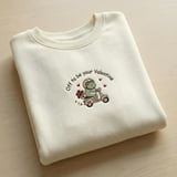 Embroidered Valentine Crewneck, Frog Scooter Sweatshirt, Cute Love Gift ...