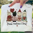 Embroidered Valentine’s Day Cats Shirt, Cute Cat Lovers Gift, Funny ...