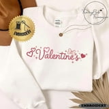 Embroidered Valentine's Sweater with Hearts & Bow – Perfect Gift for ...