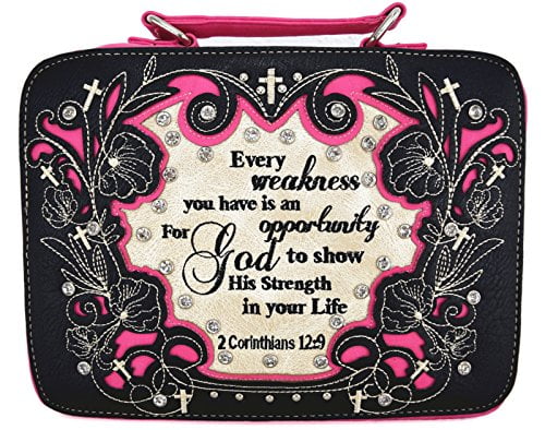 Embroidered Verse Scripture Western Bible Cover Book Carrying Case for ...