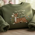 Embroidered Vintage Deer Christian Sweatshirt Bible Verse Cottagecore ...