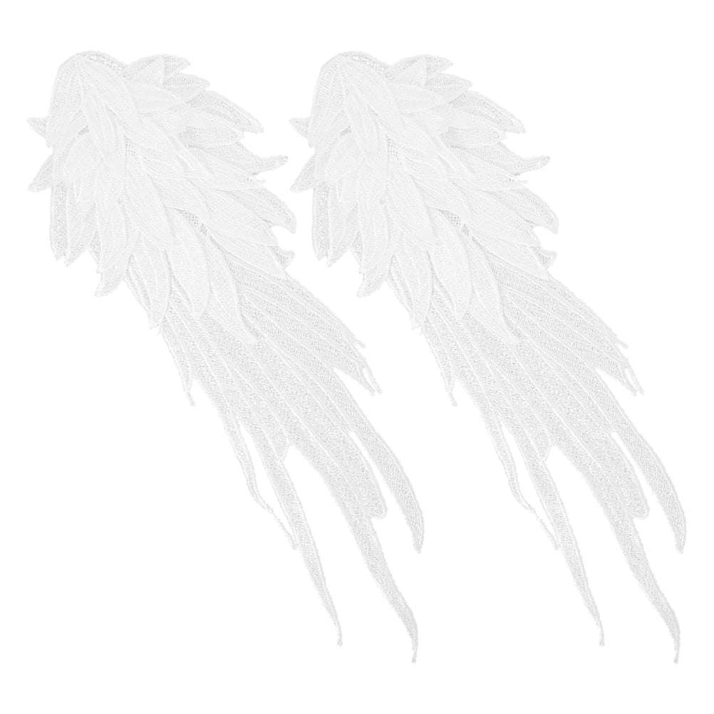 Embroidered Wings Appliqué Sequins Patch Accessories Lace Costume Dress ...