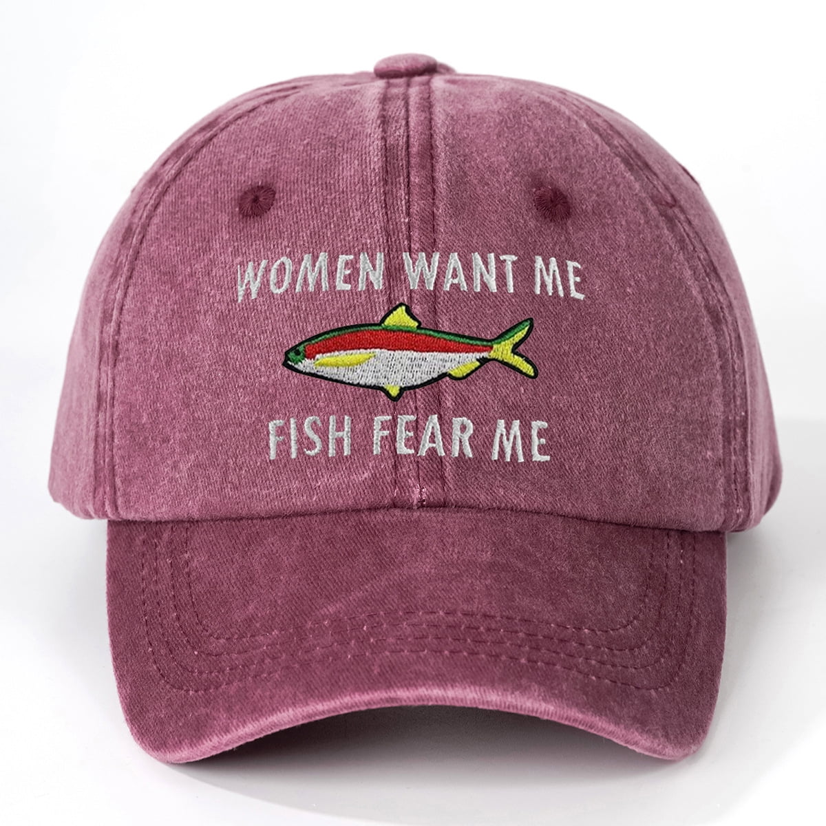 Embroidered Women Want Me Fish Fear Me Hats Baseball Hats for Dad Daddy ...