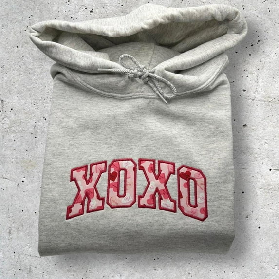 Embroidered XOXO Candy Hearts Crewneck | Valentine - Walmart.com