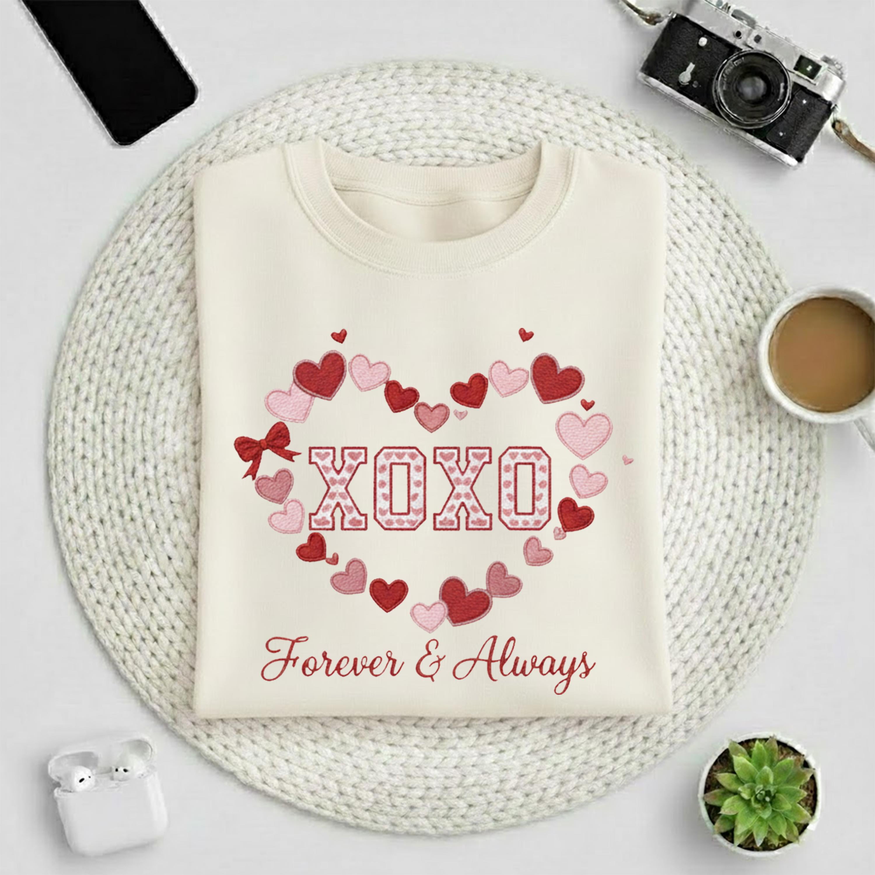 Embroidered XOXO Valentine Sweatshirt, Valentine’s Day Gift for Her ...