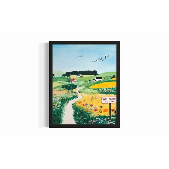 Embroidery Art Print — Modern Portrait Illustration, Colorful Fractured ...