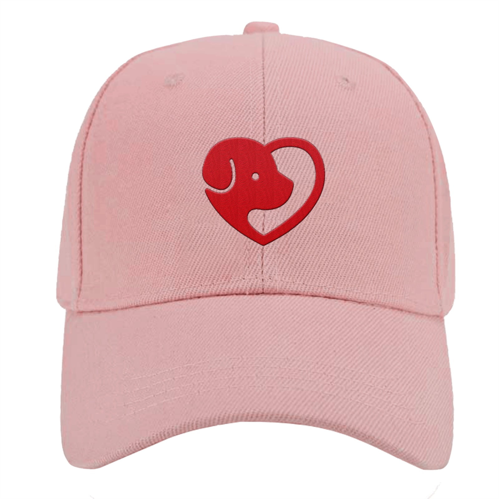 Embroidery Baseball Cap ,Dog Love Heart with cute puppy face ...