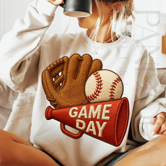 Embroidery Baseball , Game Day , Yarn Texture Sports , Baseball Mom ...