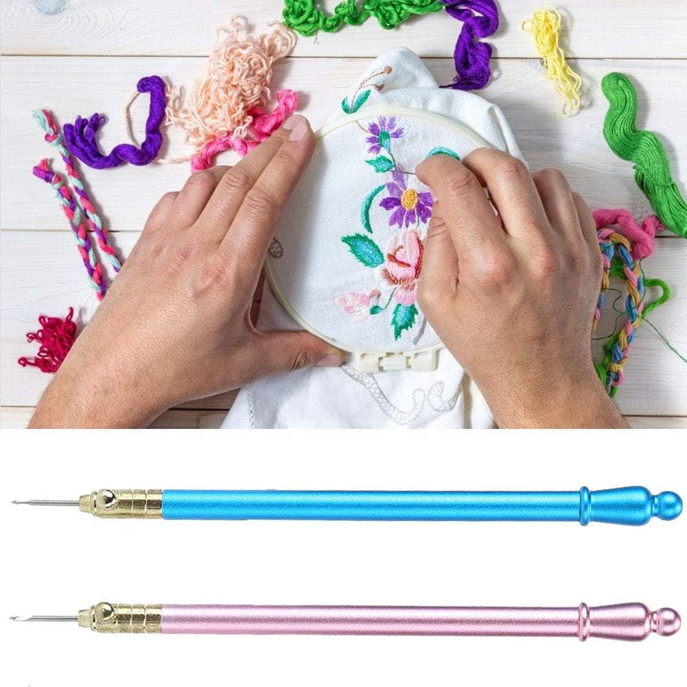 Embroidery Beading Crochet Hook Set Stainless Steel Handle French ...